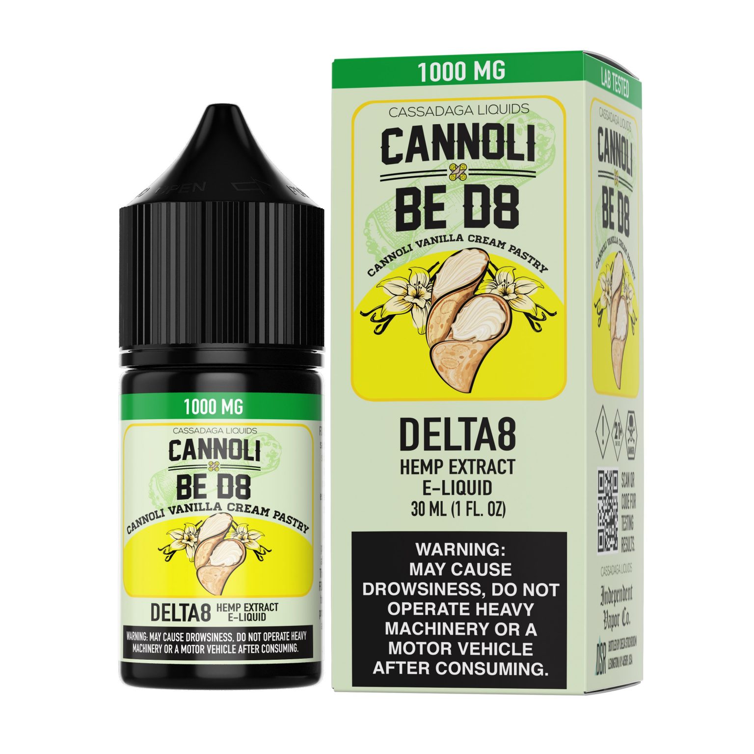 Cannoli Be D8 Delta-8 THC Hemp Extract E-Liquid 1000mg - Great CBD Shop